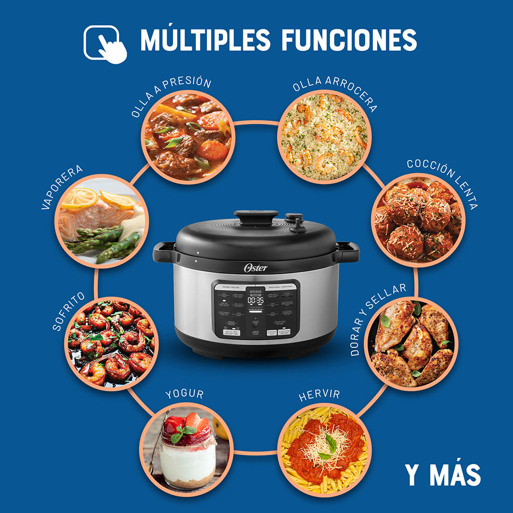 Multi-olla rápida ovalada de 5.7L con 15 funciones CKSTPCECOV57 - osterpe